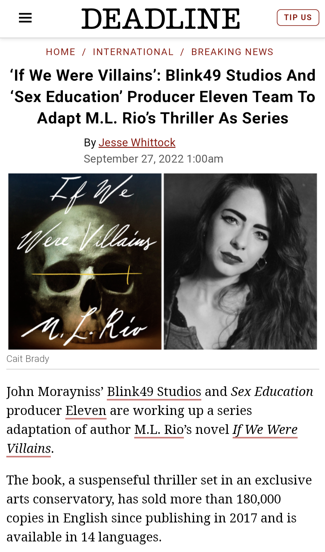 If We Were Villains – M. L. RIO